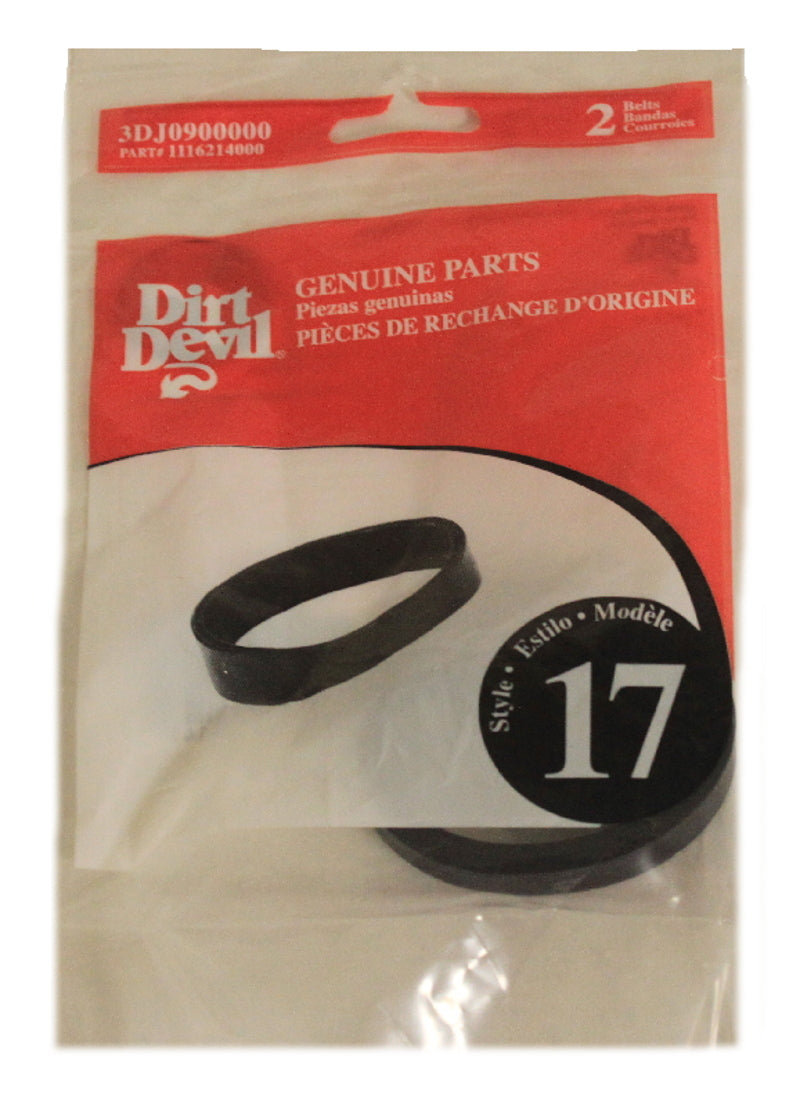 Dirt Devil Style 17 Belt 2pk, 3DJ0900000 – Carmensvacuum.com Dirt Devil Style 17 Belt 2pk, 3DJ0900000 – Carmensvacuum.com